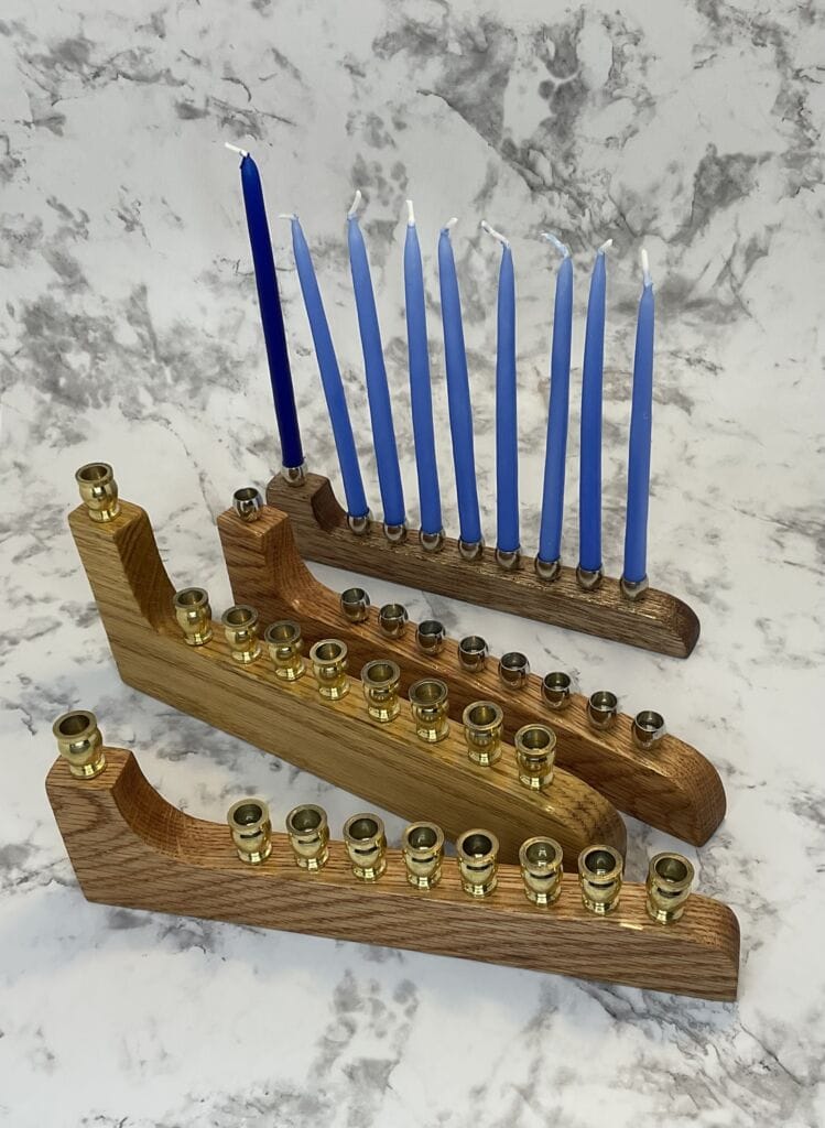 Menorah - L-Shaped Wood - Your Geek Partners